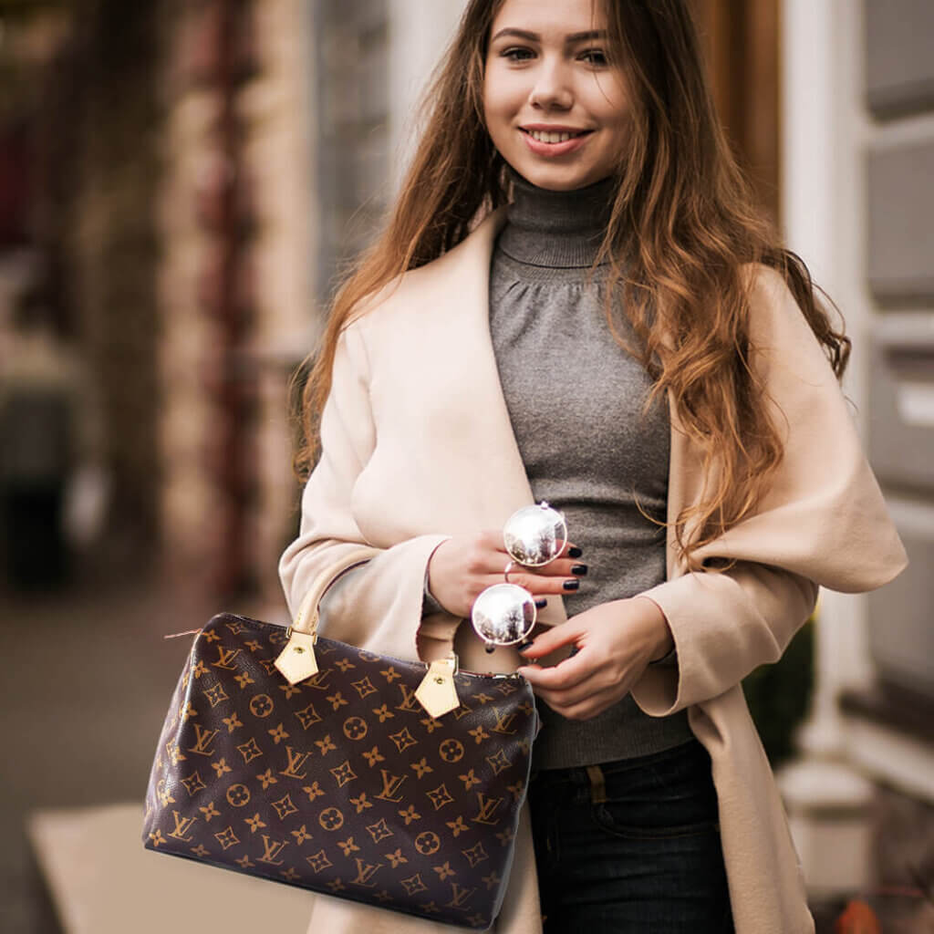 LV Speedy 25 Classic Monogram – Brown Leather Women’s Handbag - GOTA Store