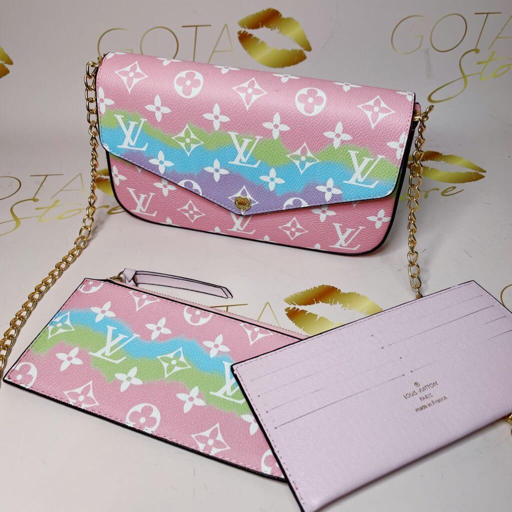 LV Clemence Red Embossed Monogram - Leather Zipper Women's Wallet ...